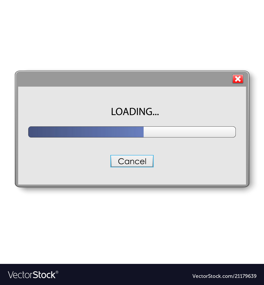 Loading bar Royalty Free Vector Image - VectorStock