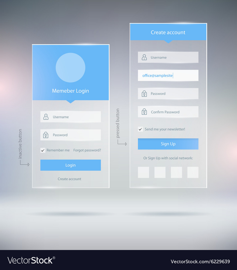 Web forms Royalty Free Vector Image - VectorStock