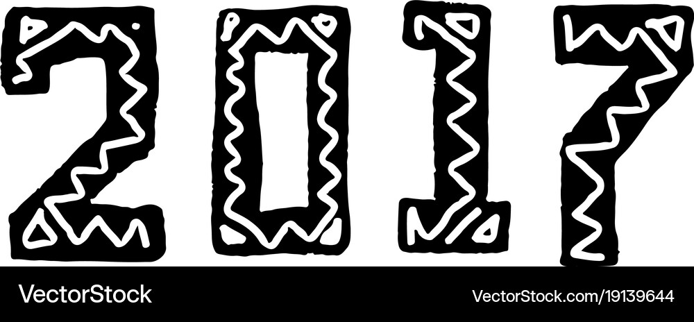 2017 grunge stamp new year sign Royalty Free Vector Image