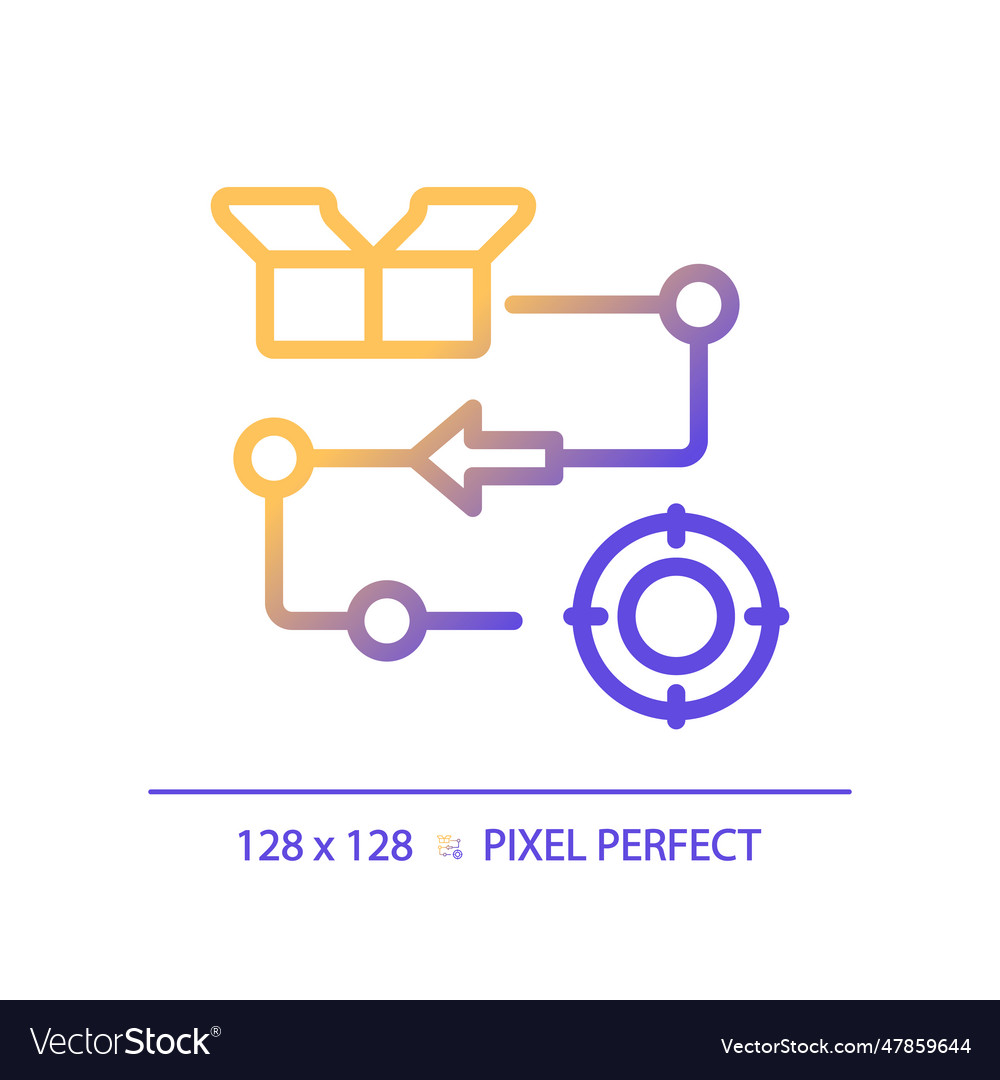 2d gradient delivery process linear icon Vector Image