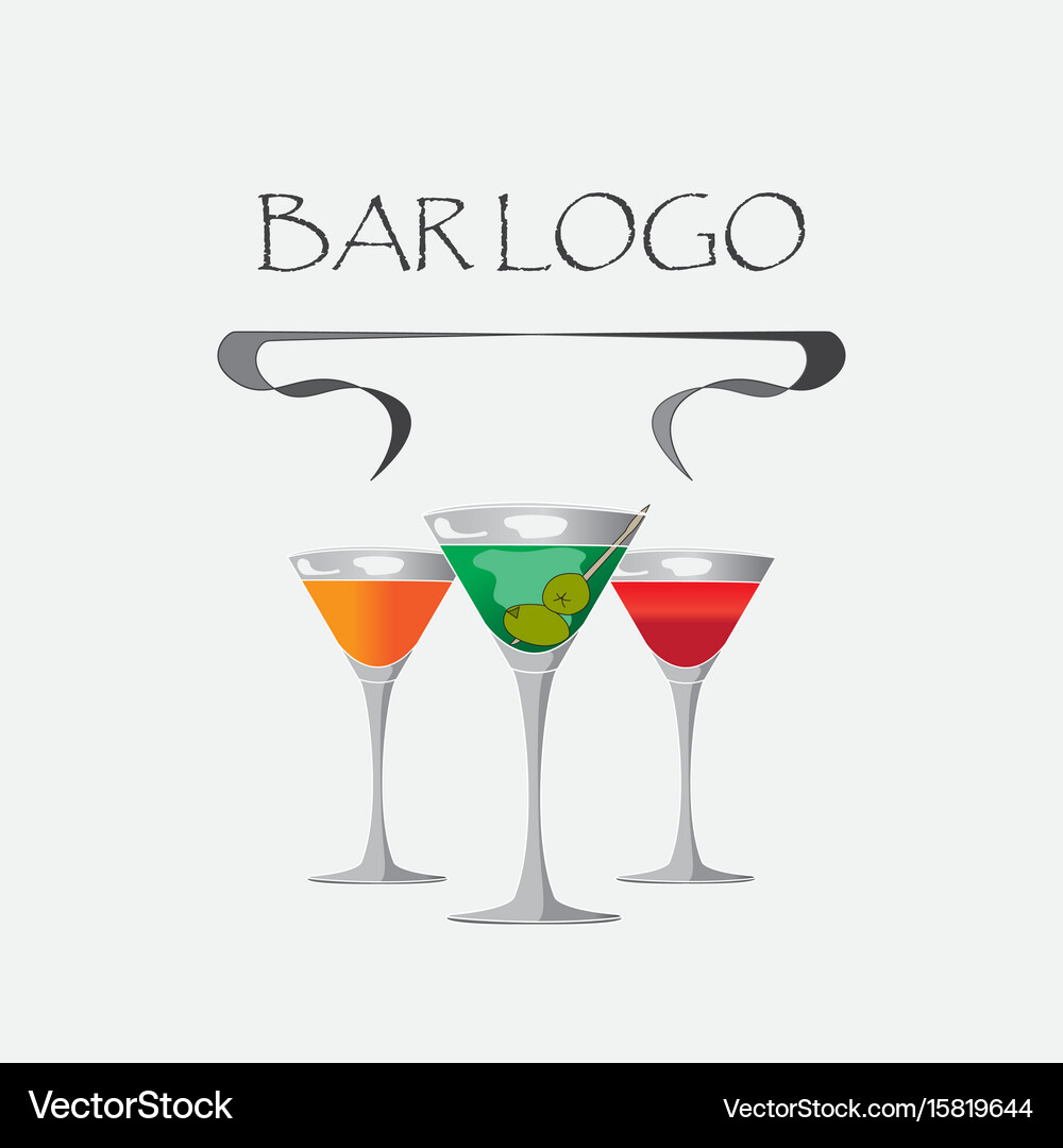Bar logo white Royalty Free Vector Image - VectorStock