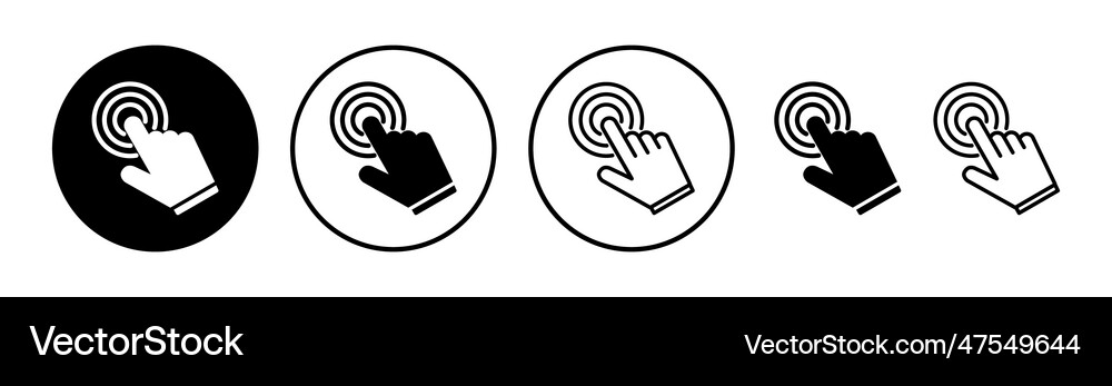 Click icon cursor icon pointer sign Royalty Free Vector