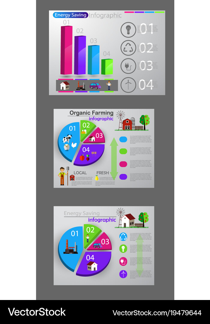 Eco infographic set Royalty Free Vector Image - VectorStock