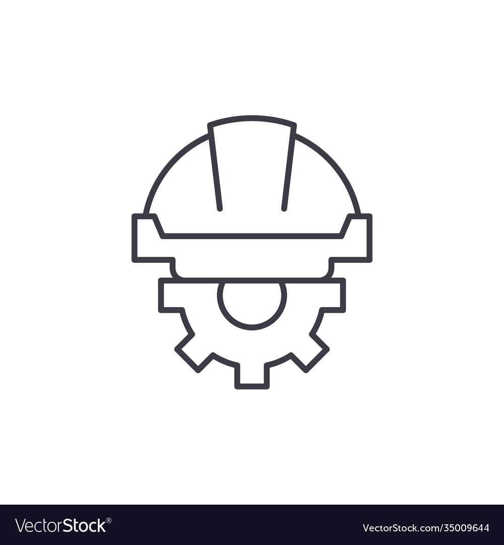 Engineer development icon linear isolated Vector Image