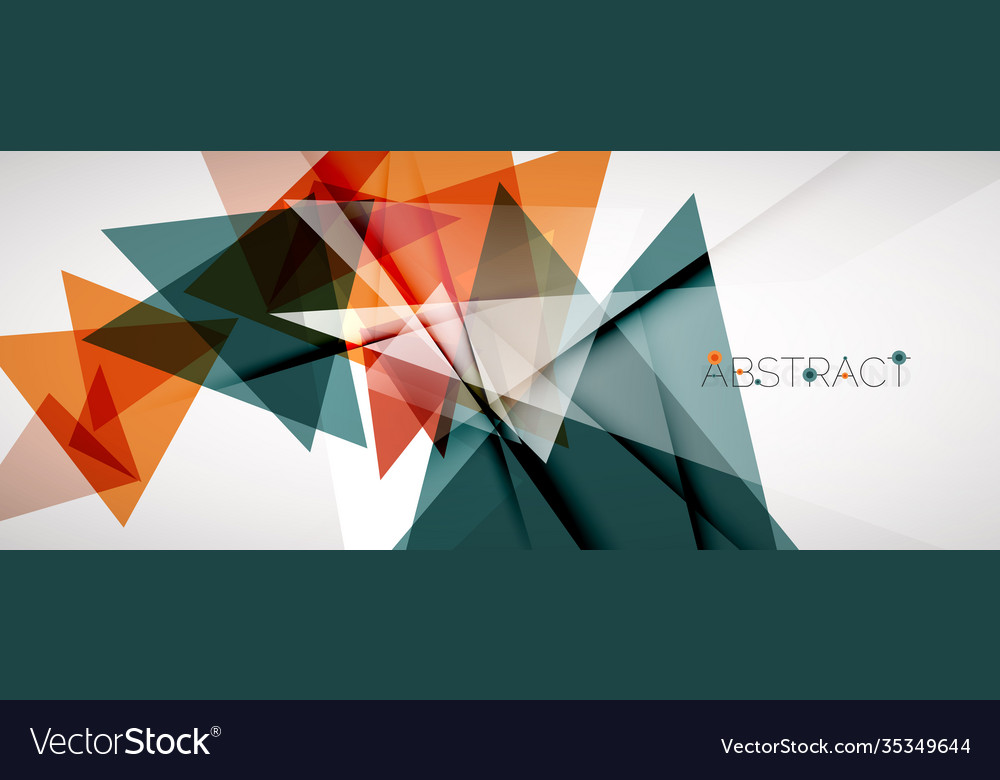 Geometric abstract background color triangle Vector Image