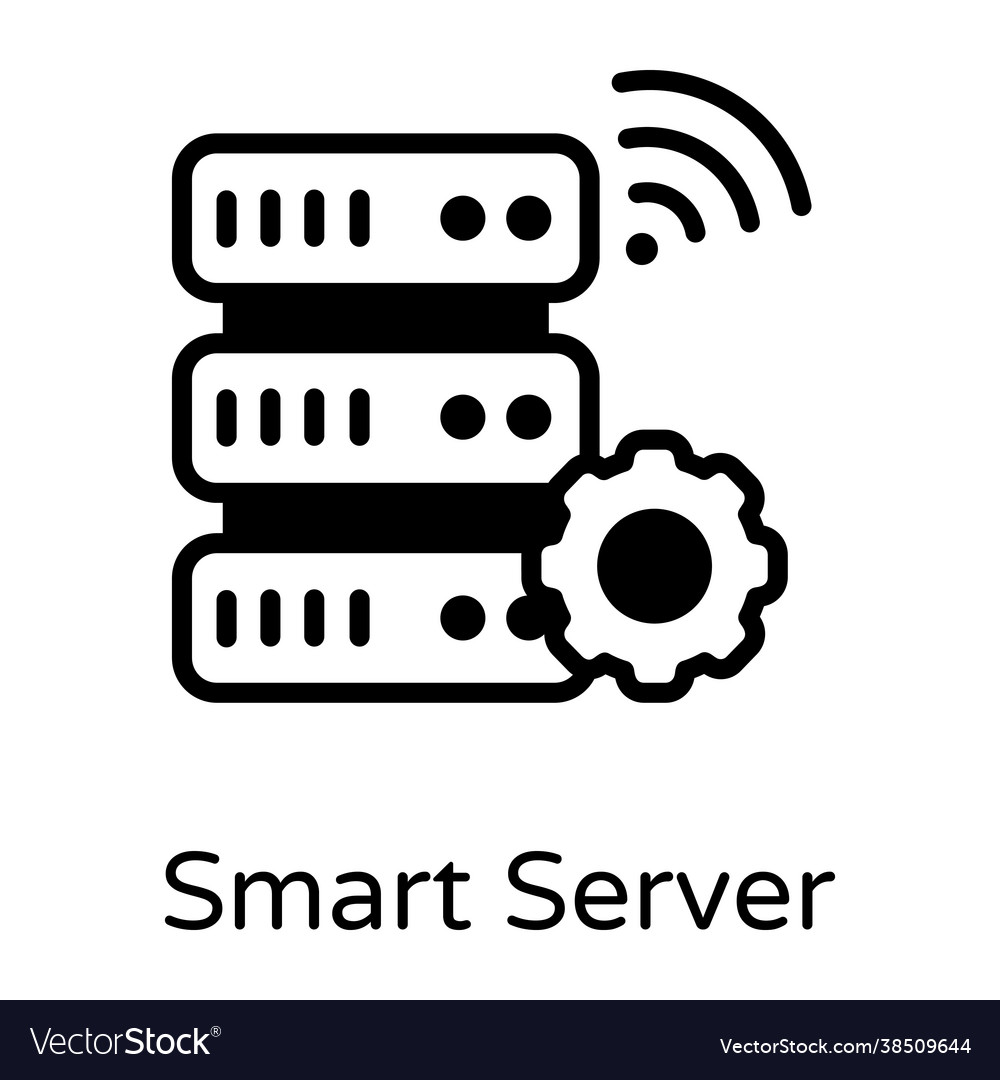 Smart server Royalty Free Vector Image - VectorStock