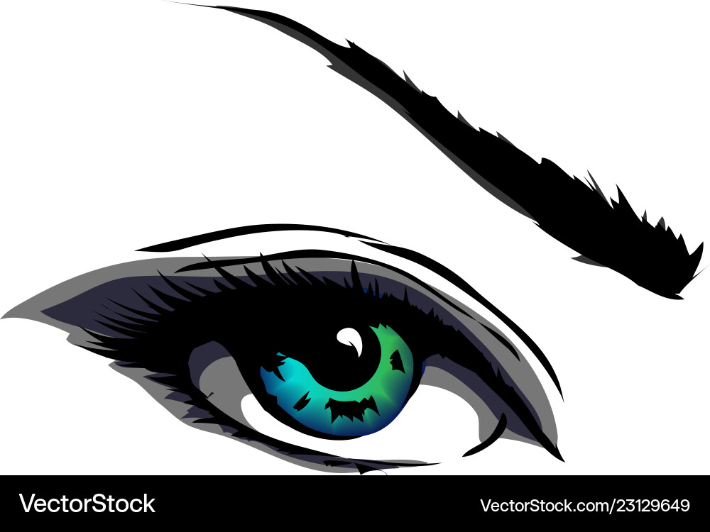 Beautiful women eyes with make Royalty Free Vector Image