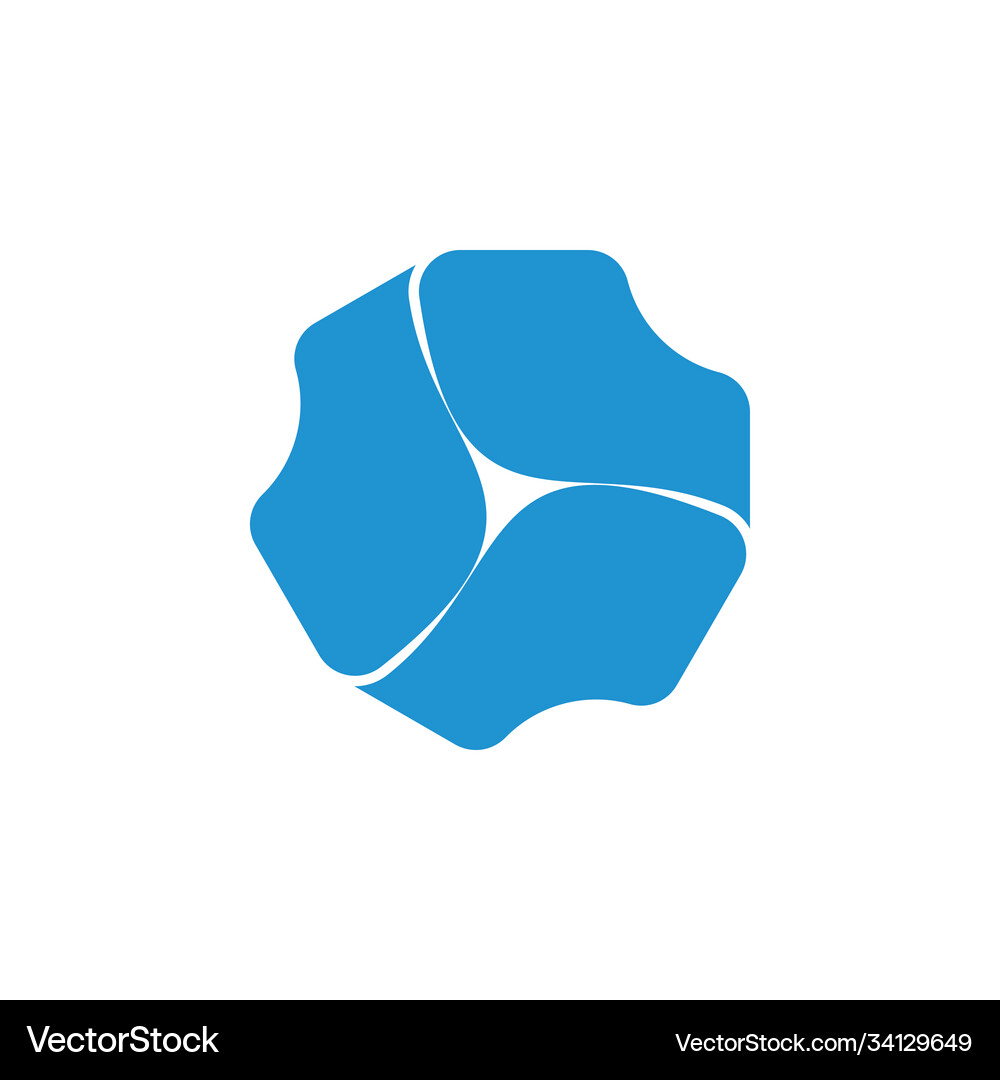 Curves flat swirl wavy logo Royalty Free Vector Image