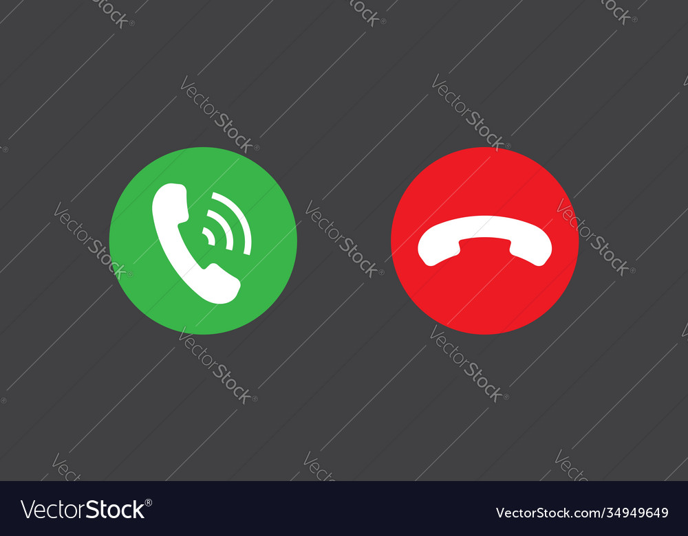 Phone call icons answer and decline Royalty Free Vector Phone call icons answer and decline Royalty Free Vector