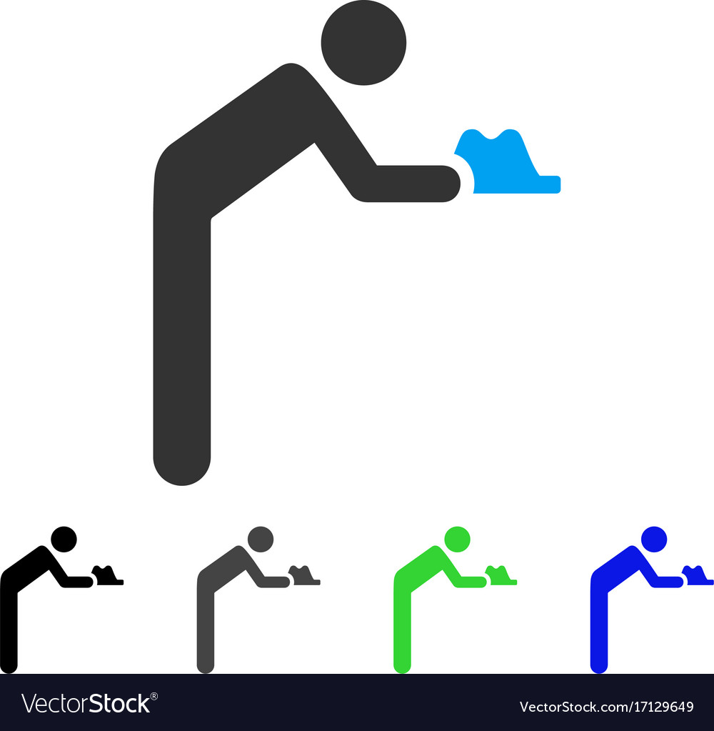 Servant person flat icon Royalty Free Vector Image Servant person flat icon Royalty Free Vector Image