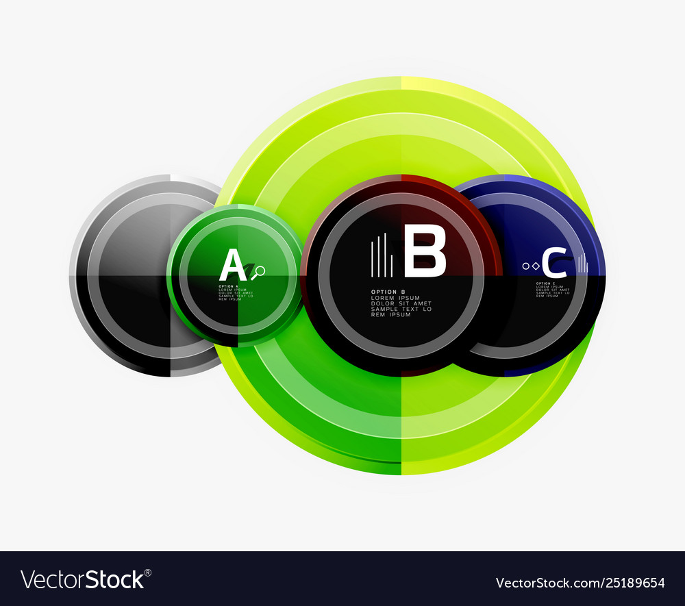 Circular pattern abstract circles composition Vector Image