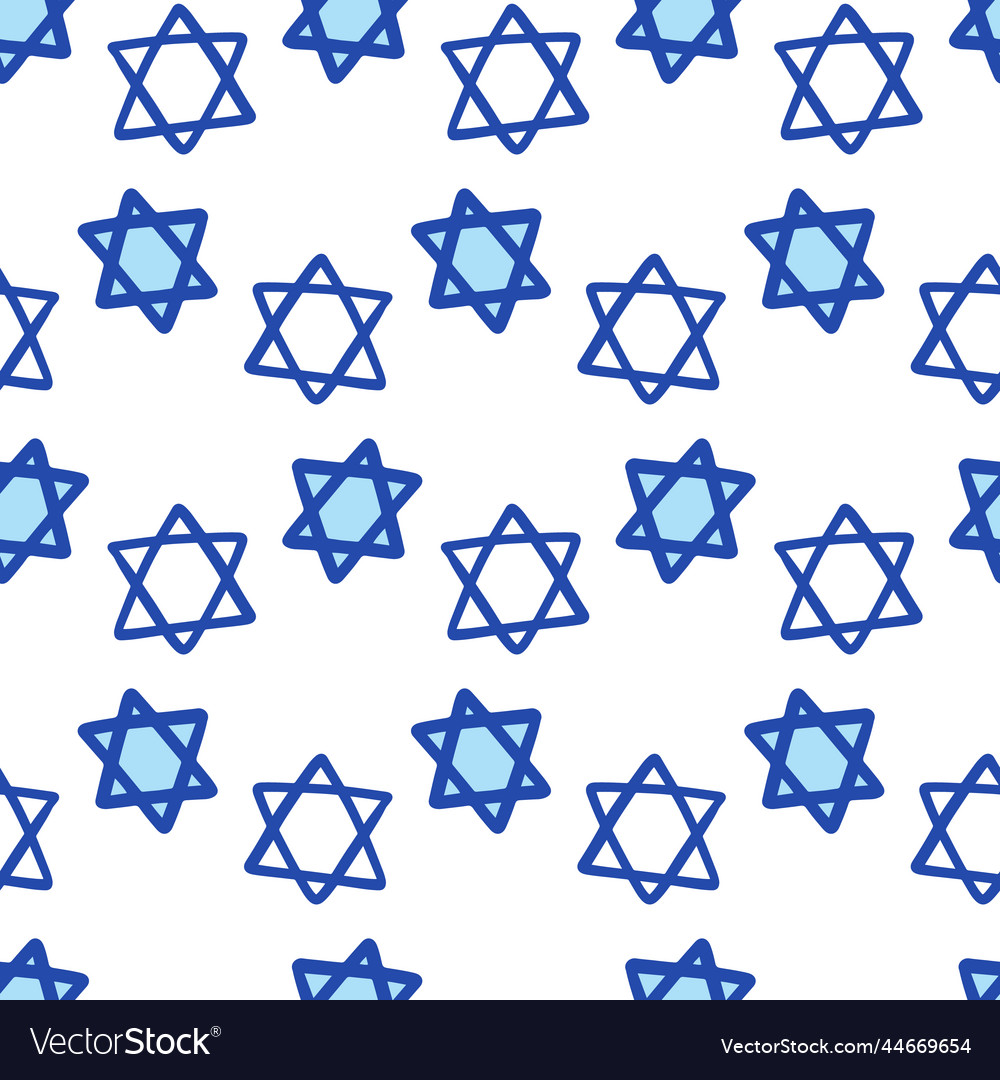 David star seamless pattern Royalty Free Vector Image