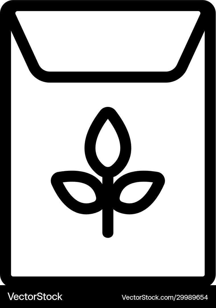 Seeds icon isolated contour symbol Royalty Free Vector Image