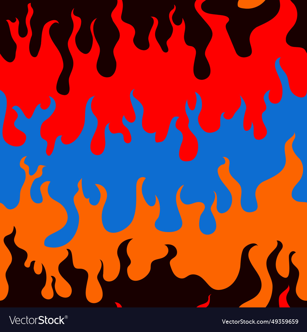 Abstract flame seamless pattern Royalty Free Vector Image