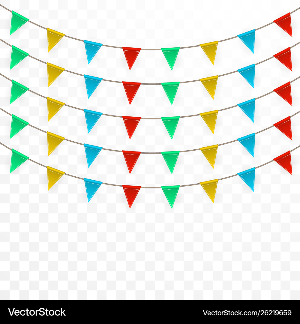 Celebration carnival party background with flags Vector Image
