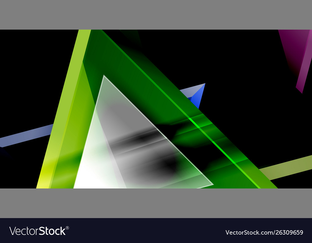 Dynamic triangle composition abstract background Vector Image