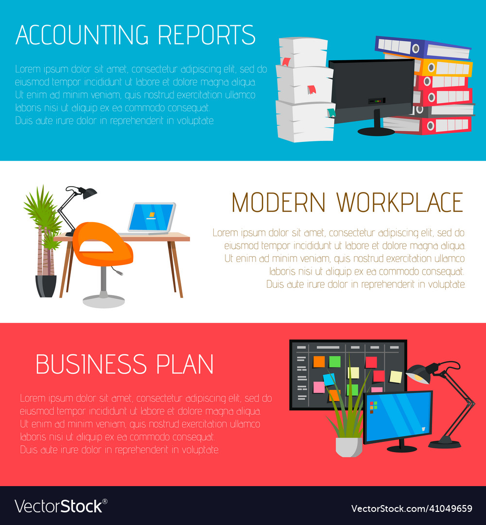 Flat camping web banner templates set accounting Vector Image Flat camping web banner templates set accounting Vector Image