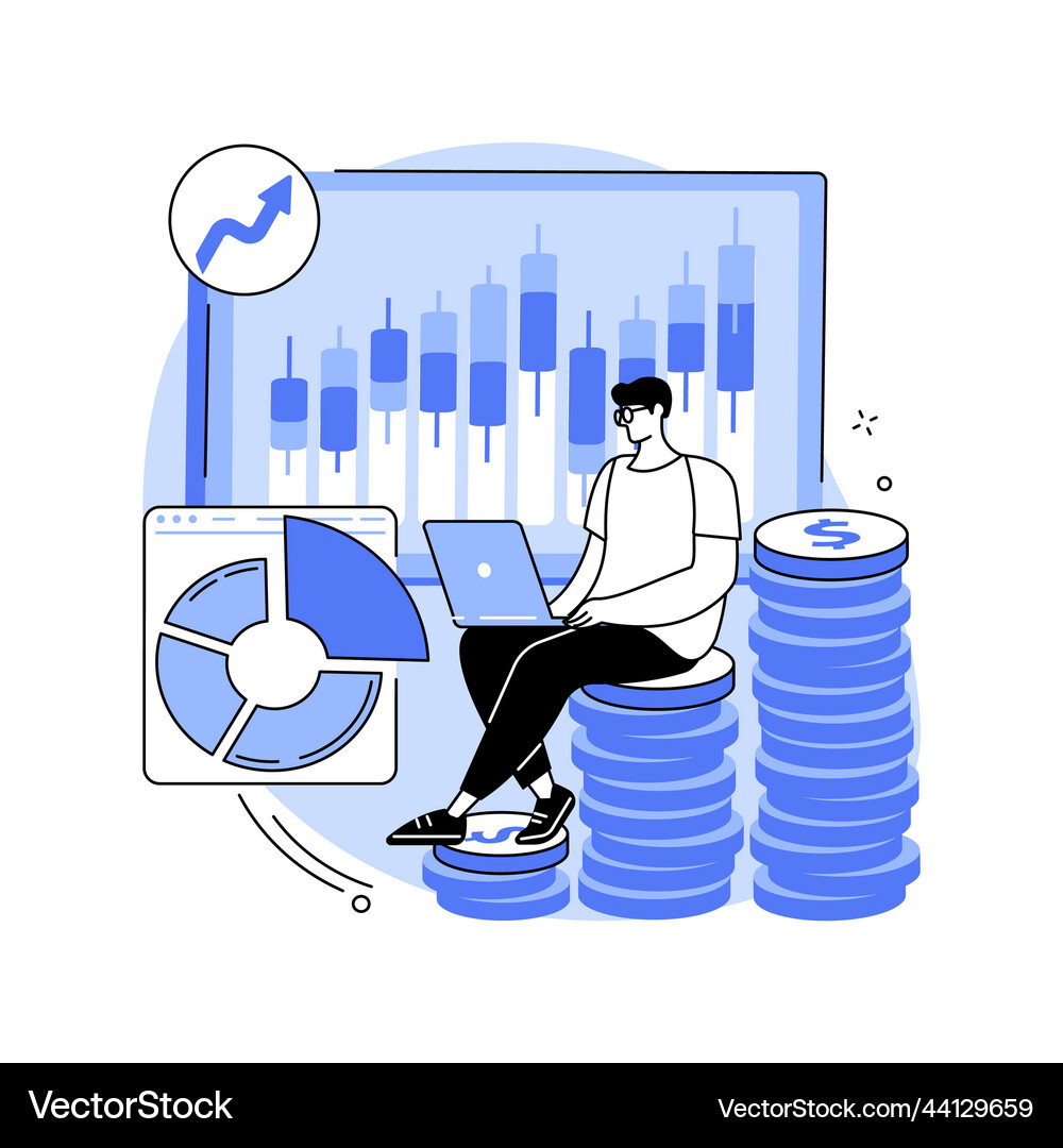 Hedge fund trader isolated cartoon Royalty Free Vector Image