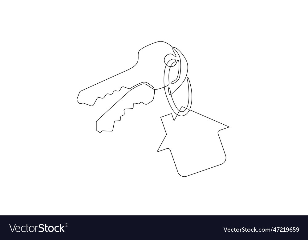 House keys bunch of with keychain Royalty Free Vector Image House keys bunch of with keychain Royalty Free Vector Image