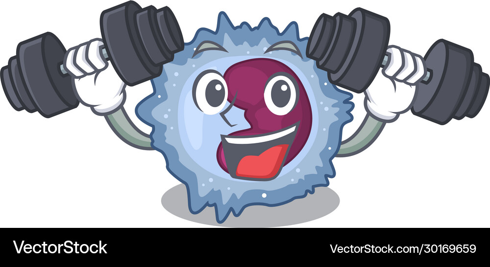 Sporty fitness exercise monocyte cell using Vector Image