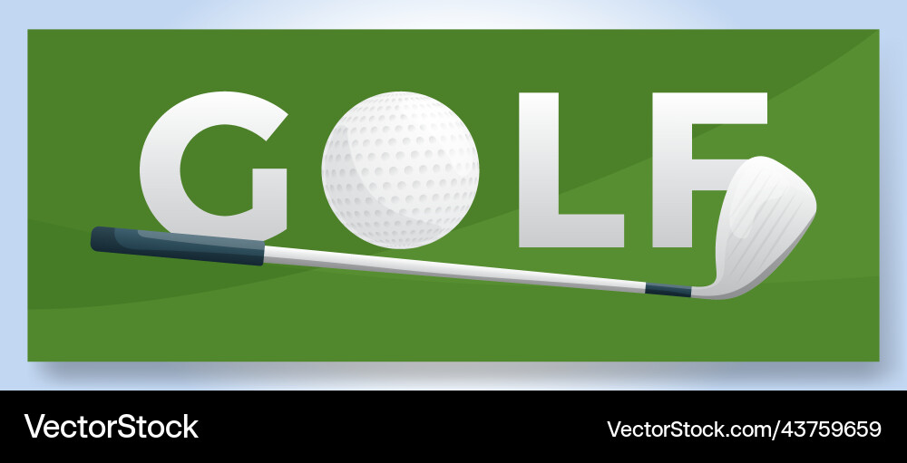 Typography word golf logo sport logotype Vector Image