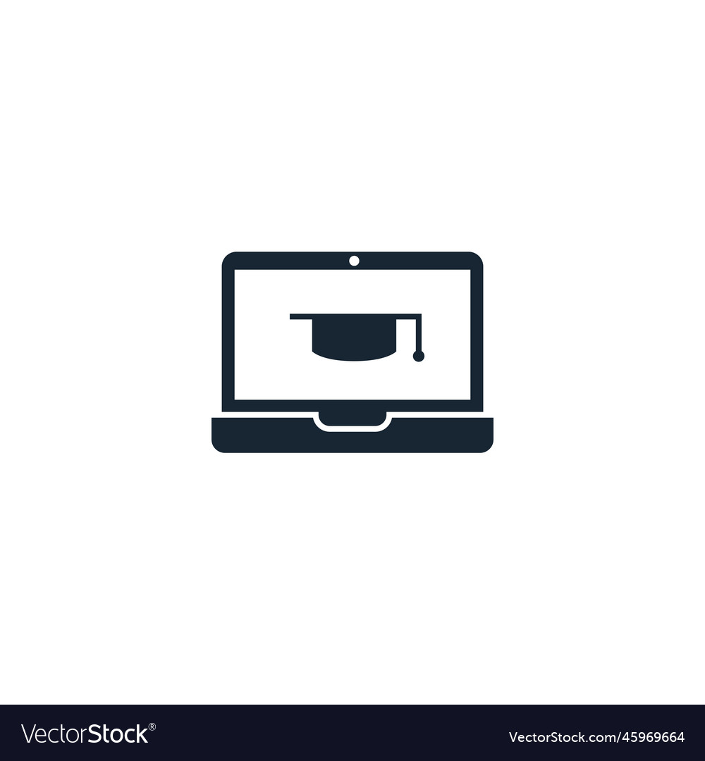Distance learning creative icon from e-learning Vector Image