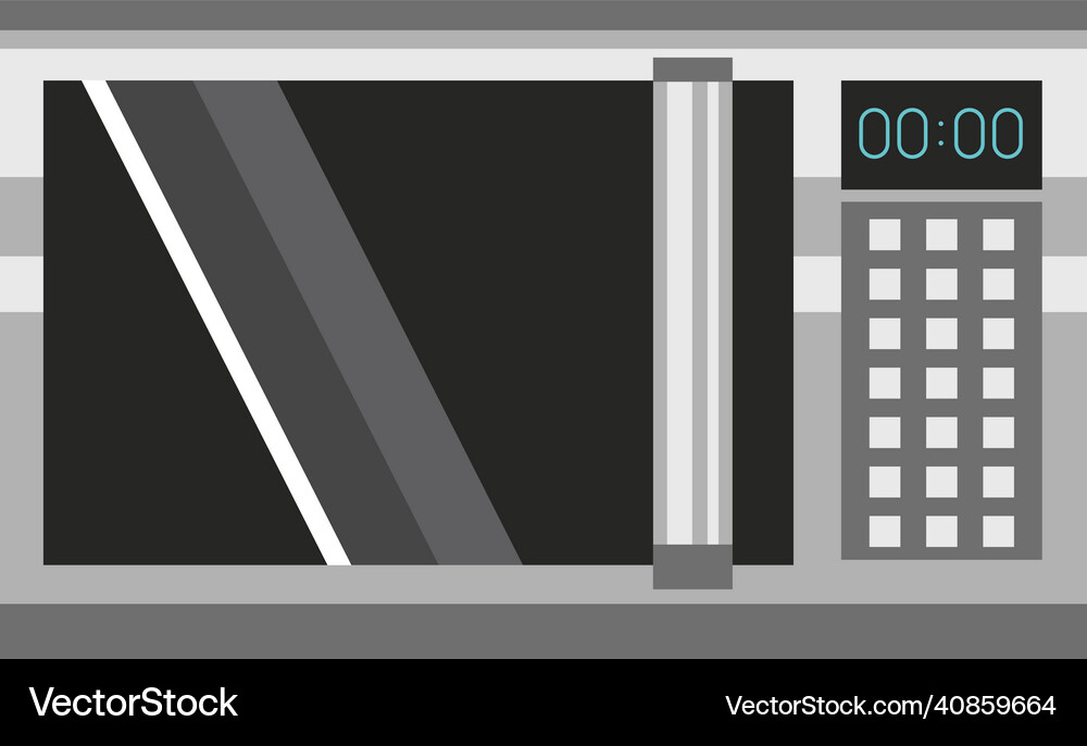 Microwave appliance kitchen Royalty Free Vector Image
