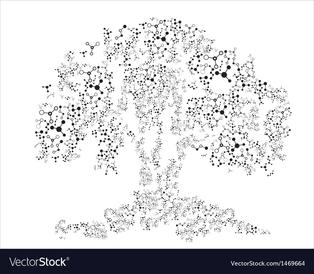Molecule tree Royalty Free Vector Image - VectorStock