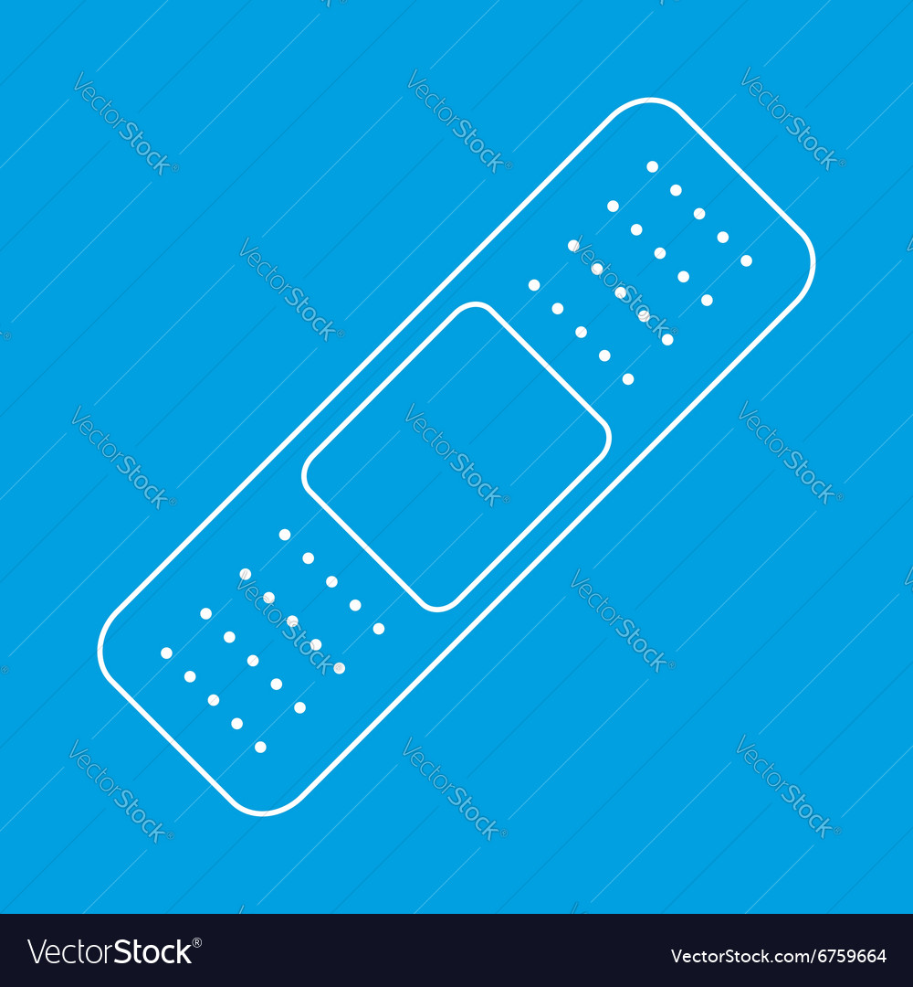 Patch thin line icon Royalty Free Vector Image