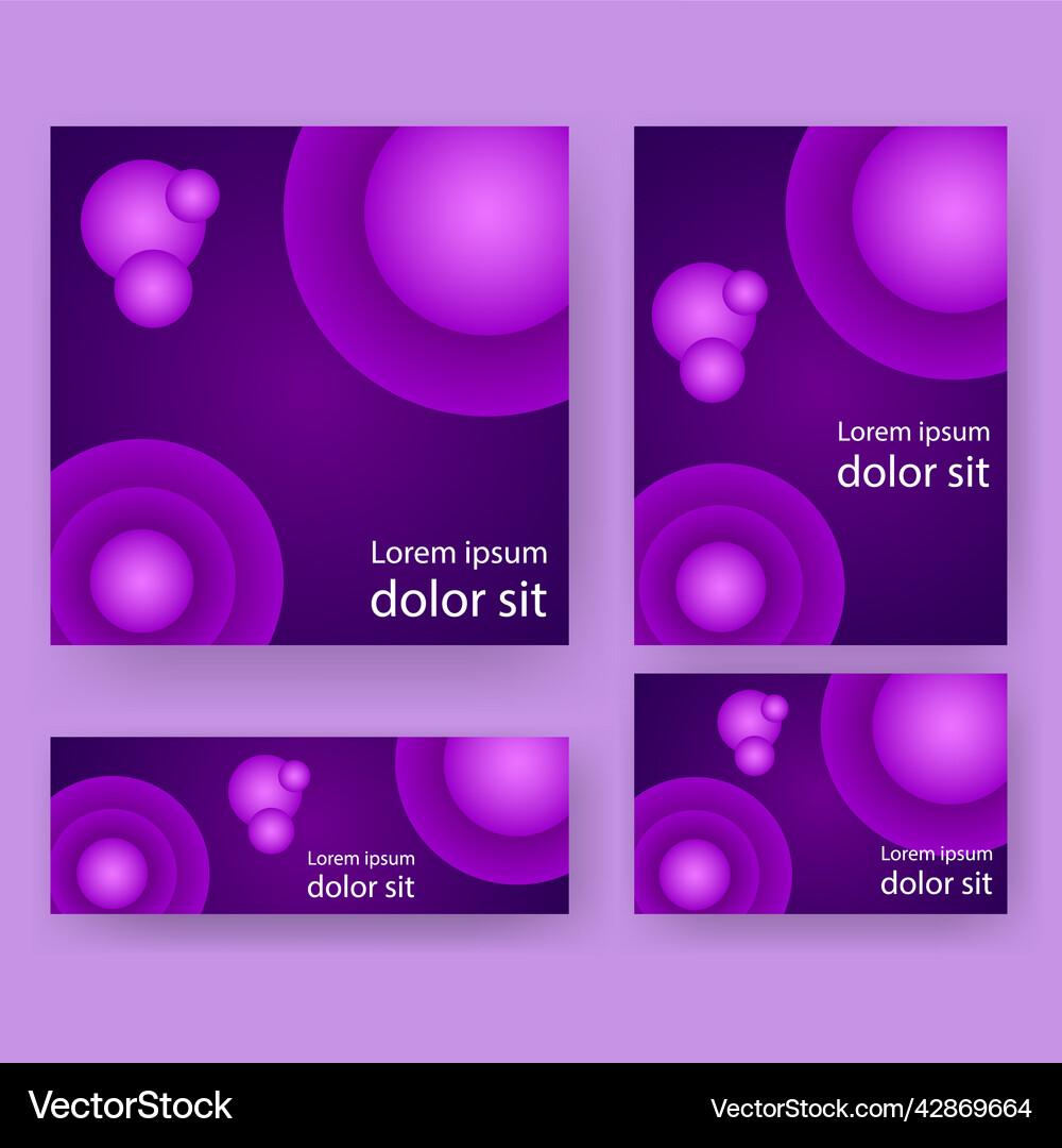 Planet space texture brochure templates set Vector Image