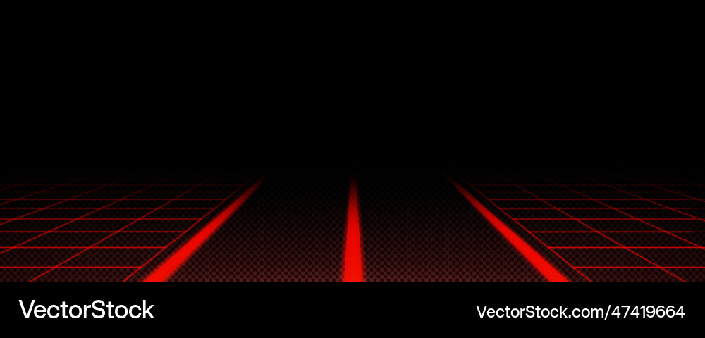 Red laser grid cyber newretrowave game background Vector Image