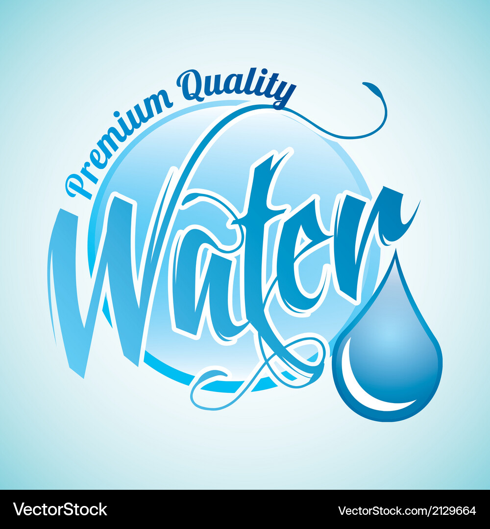 Water design over blue background Royalty Free Vector Image
