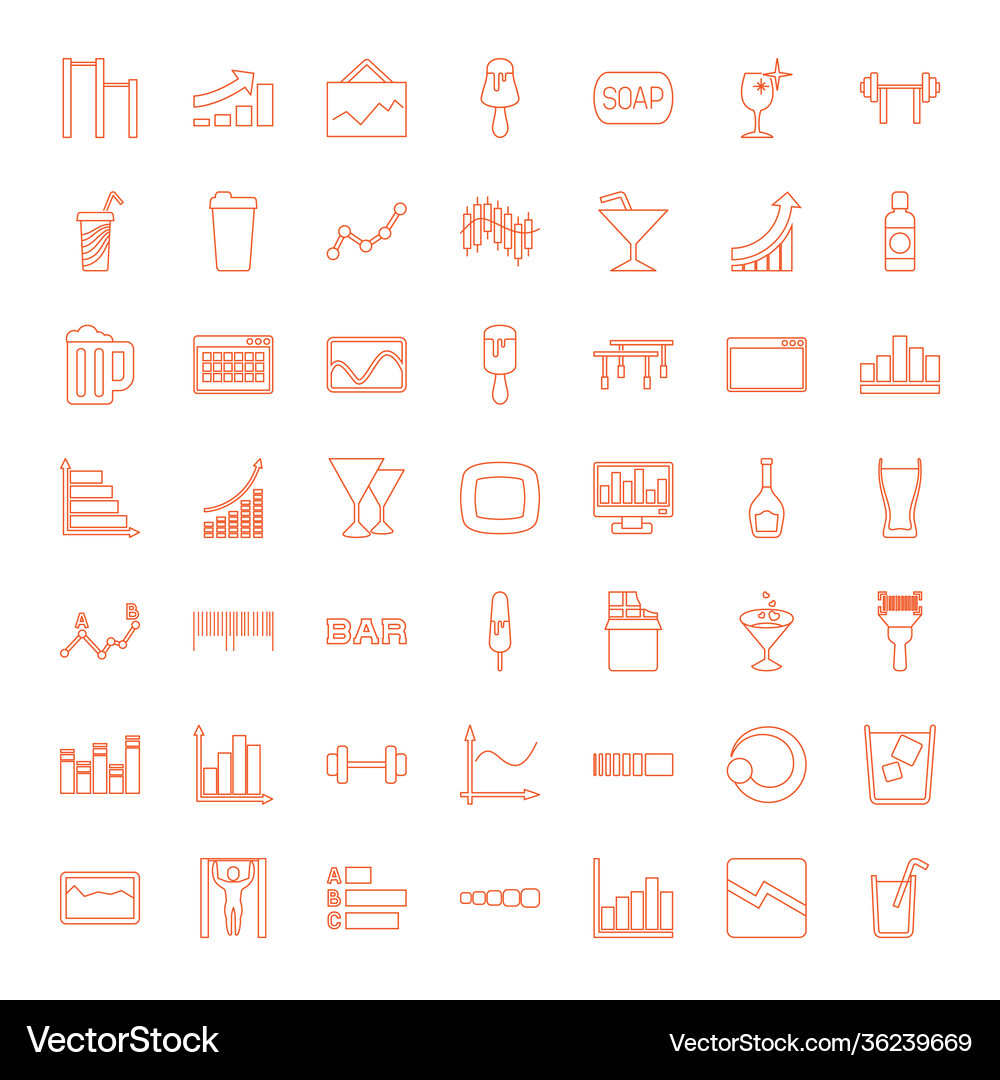 49 Bar-Symbole Lizenzfreies Vektorbild - VectorStock