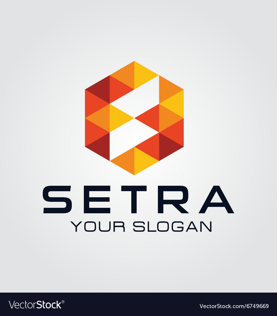 Abstract initial logo Royalty Free Vector Image