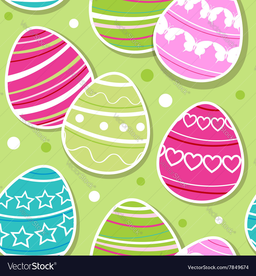 Abstract easter seamless pattern with eggs Vector Image