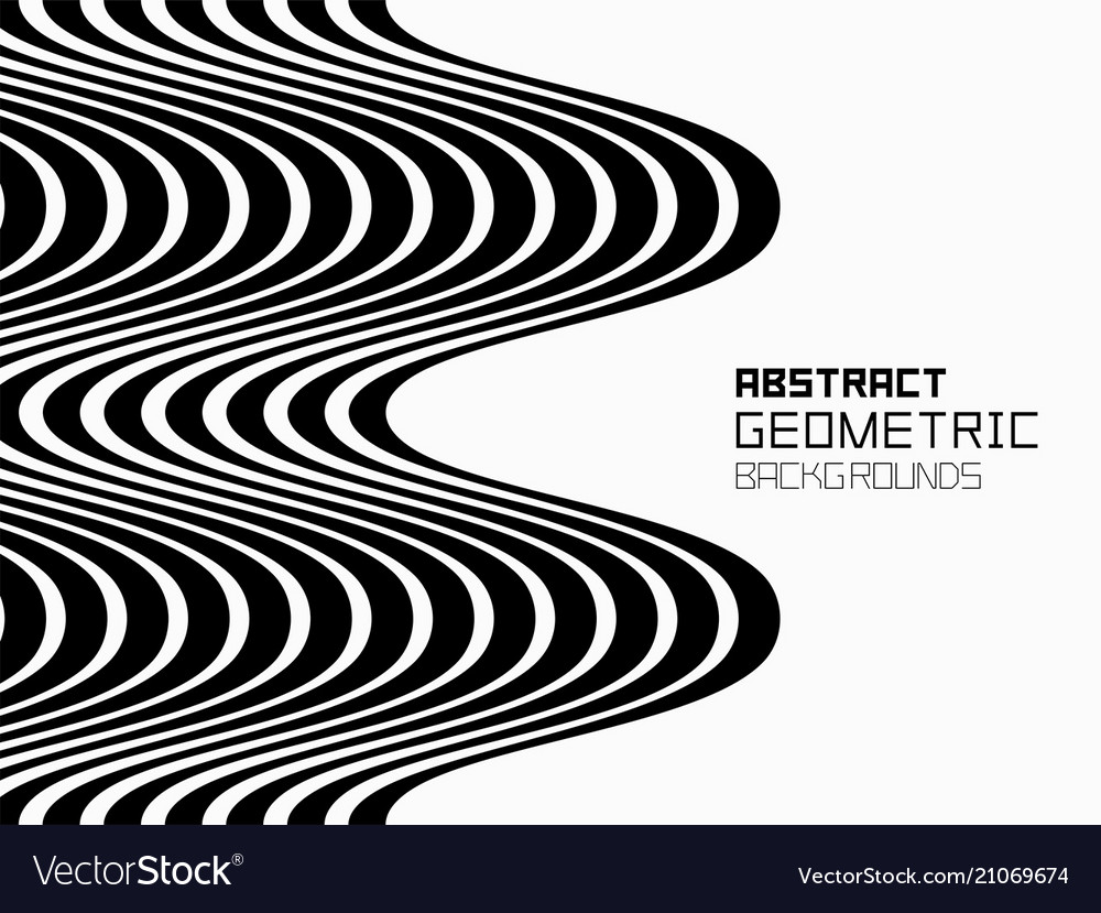 Abstract geometric background with waves Vector Image
