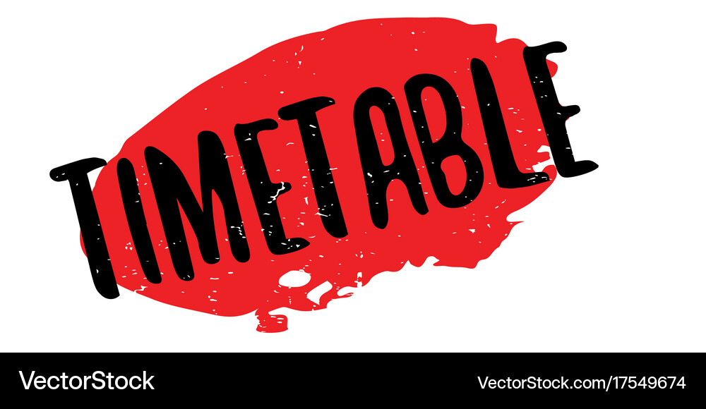 Timetable rubber stamp Royalty Free Vector Image