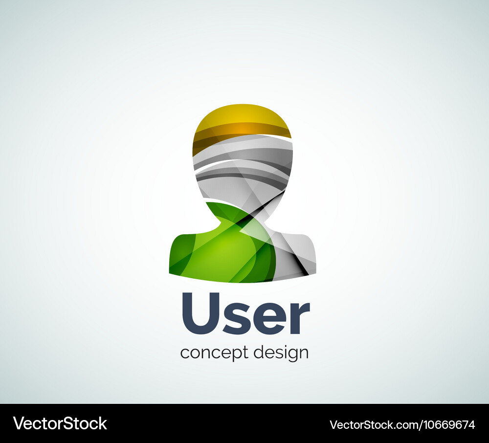 User avatar logo template Royalty Free Vector Image
