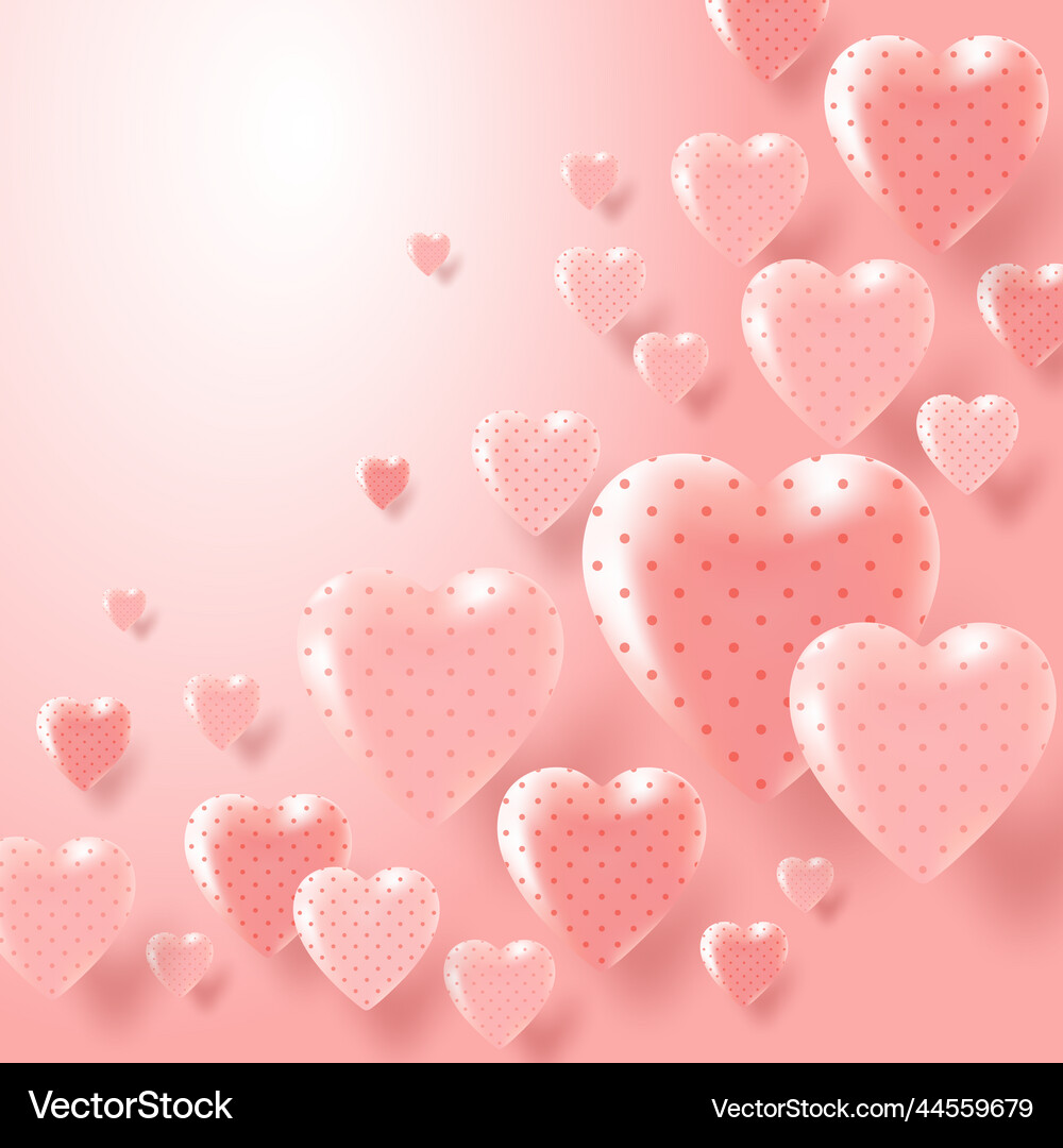 Valentines day romantic wedding background Vector Image
