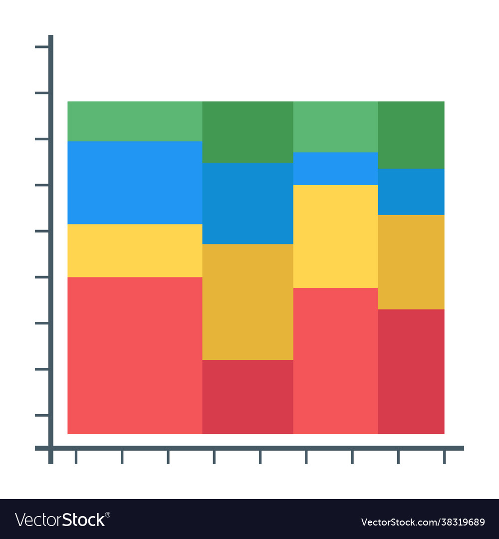 Basic mekko data chart Royalty Free Vector Image