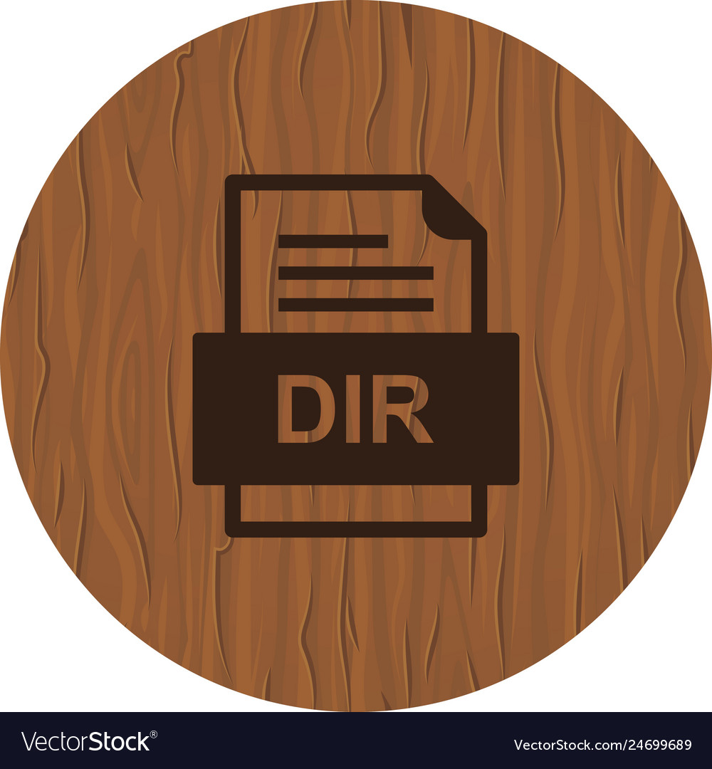 Dir file document icon Royalty Free Vector Image