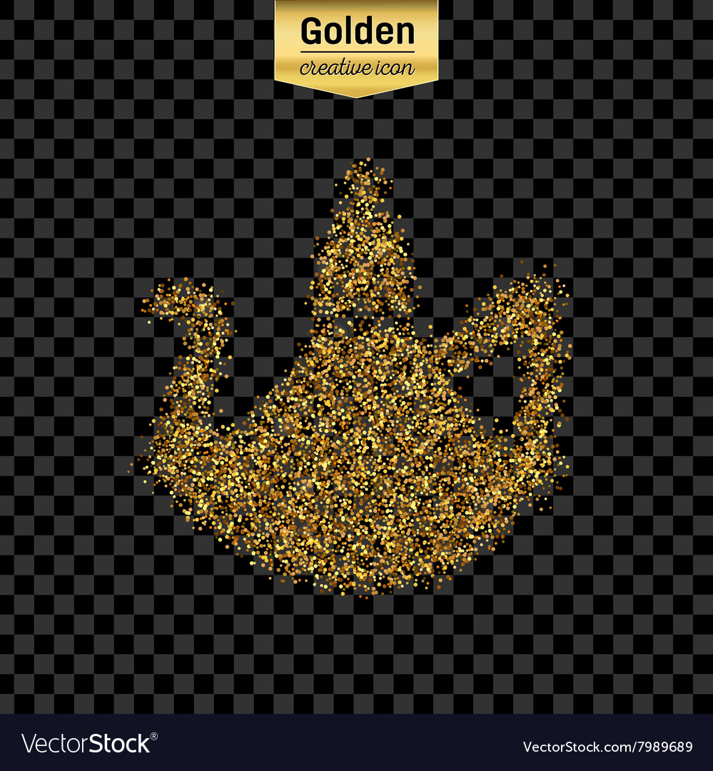Gold glitter object Royalty Free Vector Image - VectorStock