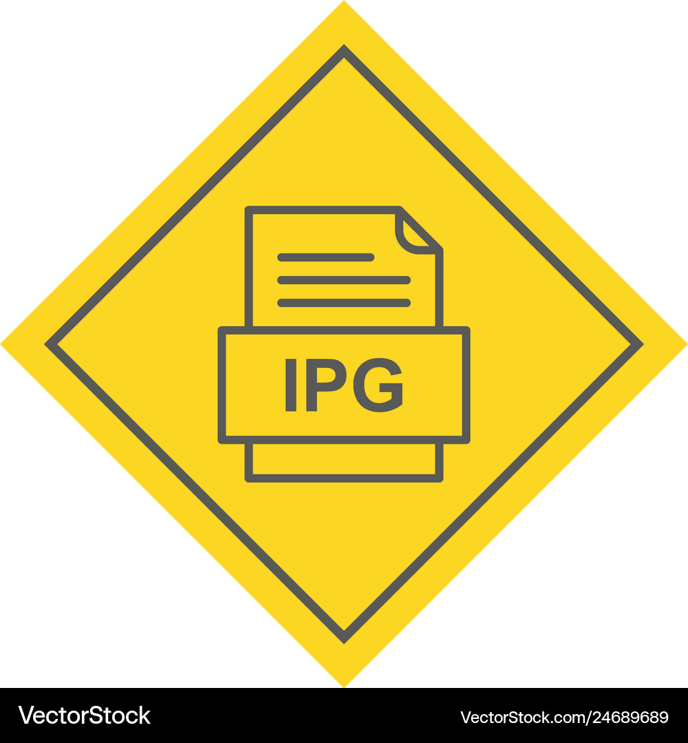 Ipg file document icon Royalty Free Vector Image