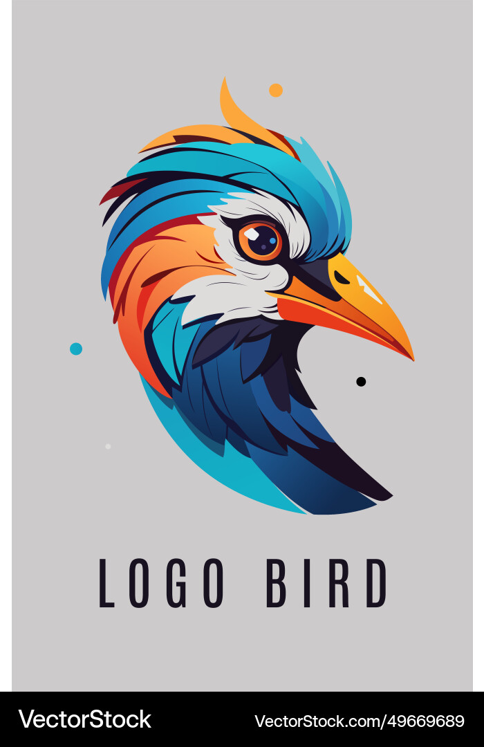 Stunning logo for marketing agency using a bird Vector Image