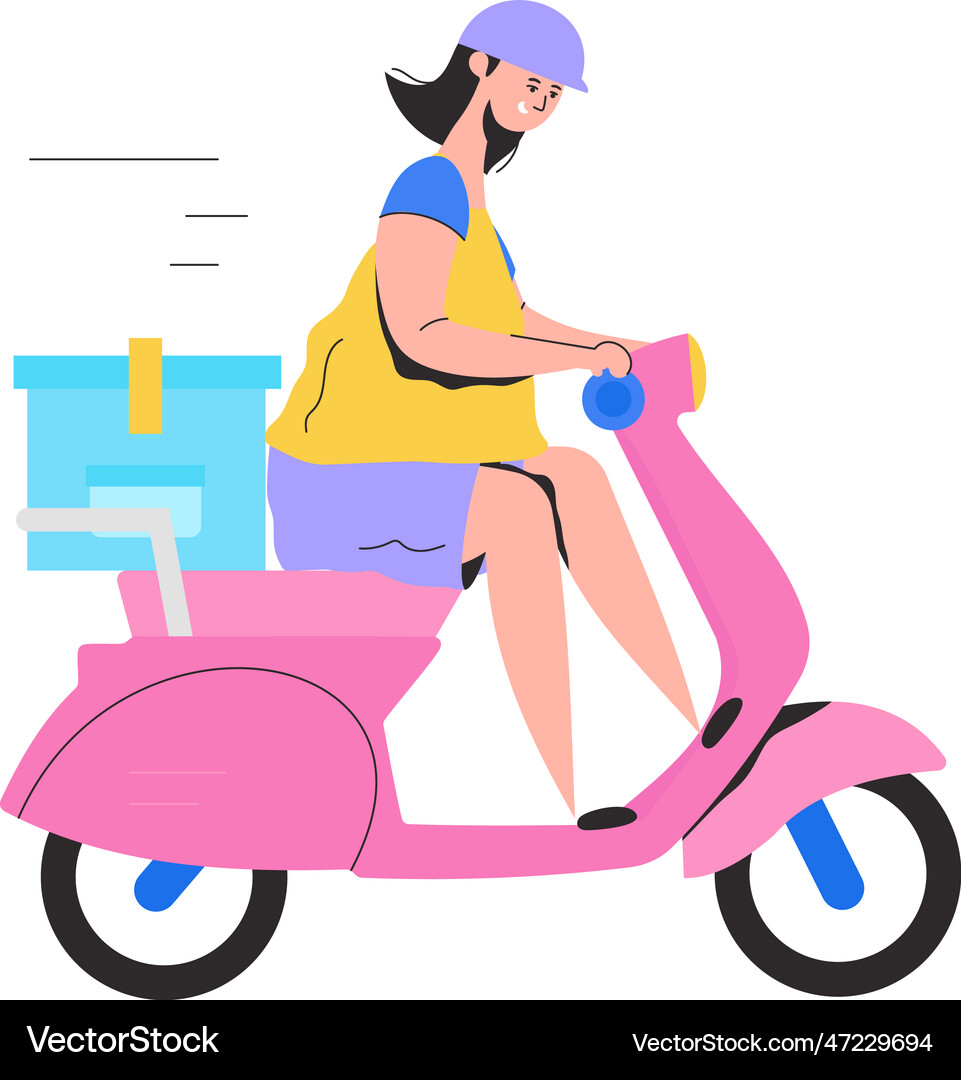 Bike delivery Royalty Free Vector Image - VectorStock
