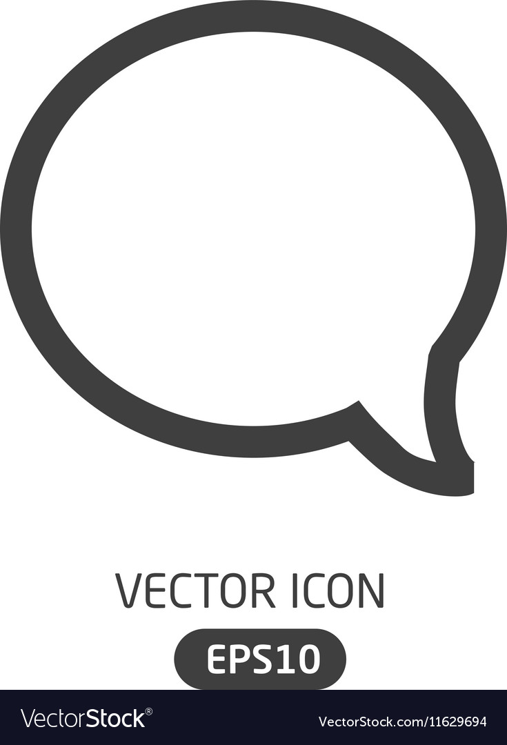 Message bubble icon Royalty Free Vector Image - VectorStock