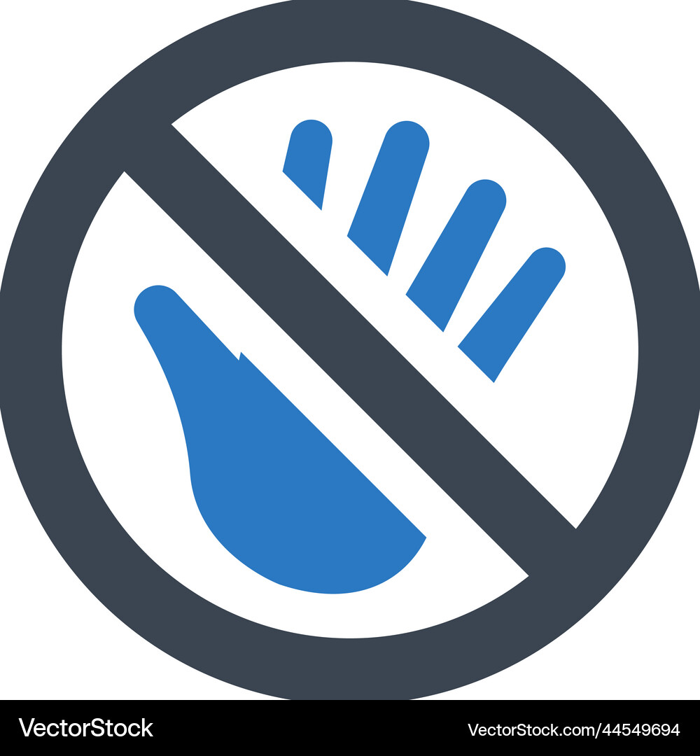No touch sign icon Royalty Free Vector Image - VectorStock
