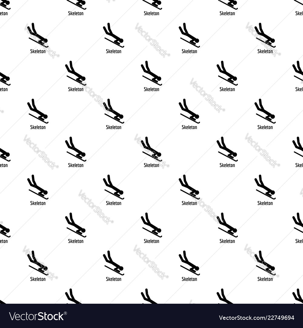 Skeleton pattern seamless Royalty Free Vector Image