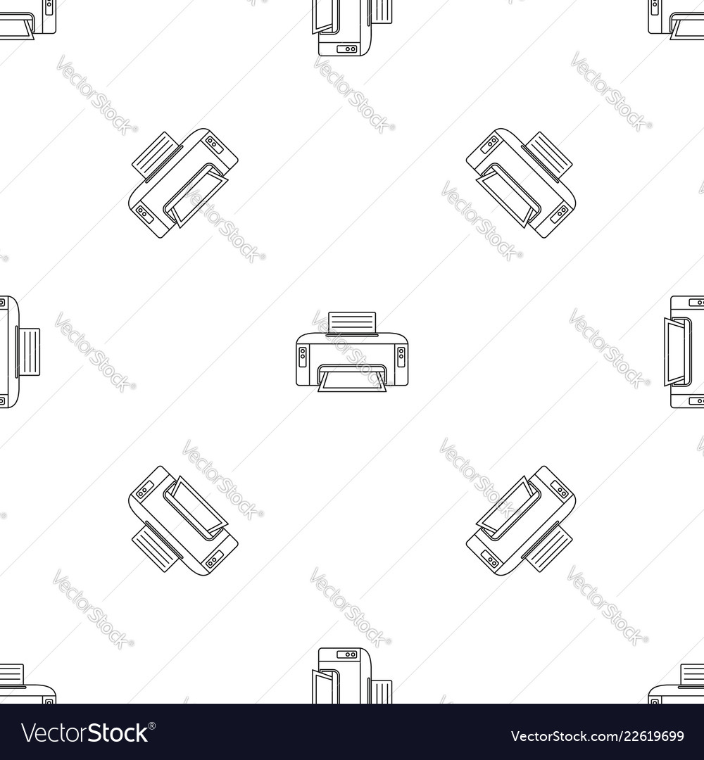Copier printer pattern seamless Royalty Free Vector Image