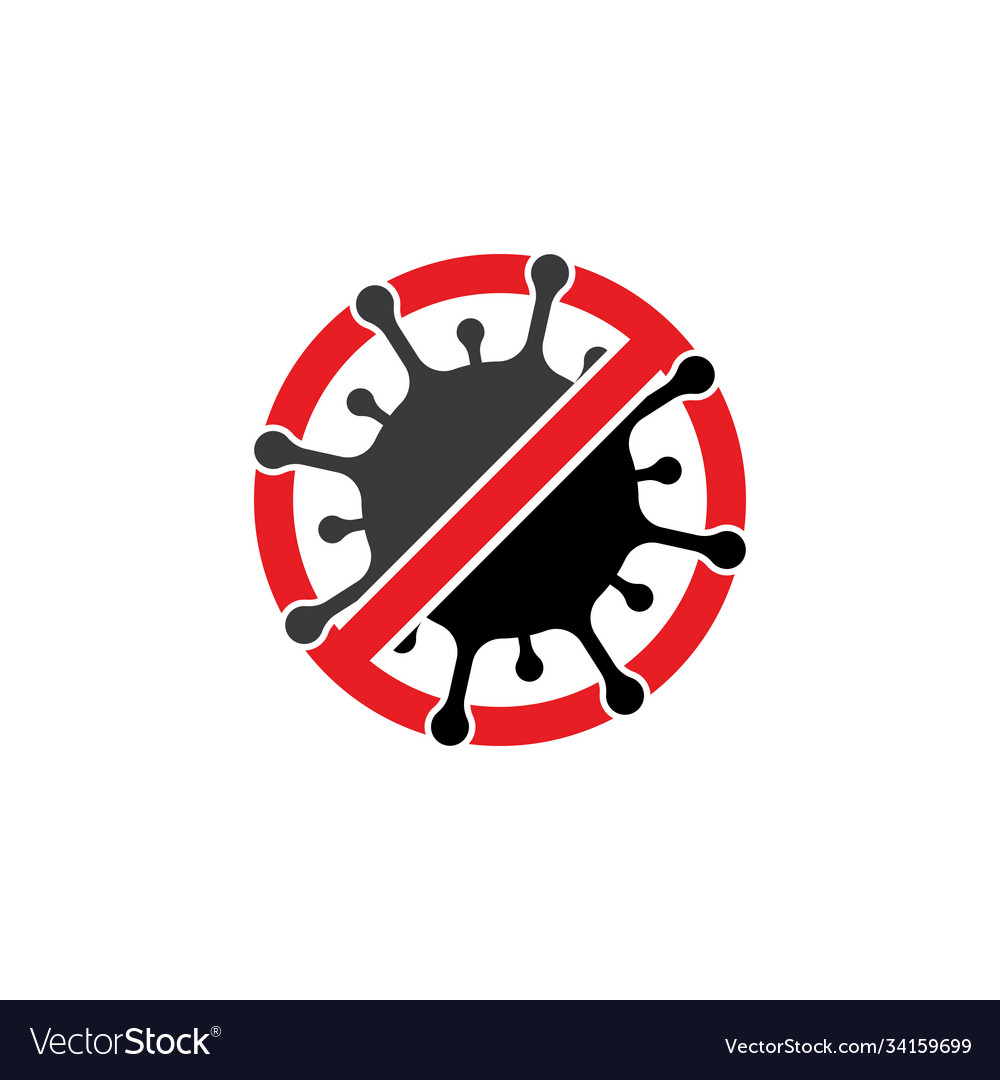Coronavirus covid19-19 prohibition sign flat Vector Image Coronavirus covid19-19 prohibition sign flat Vector Image